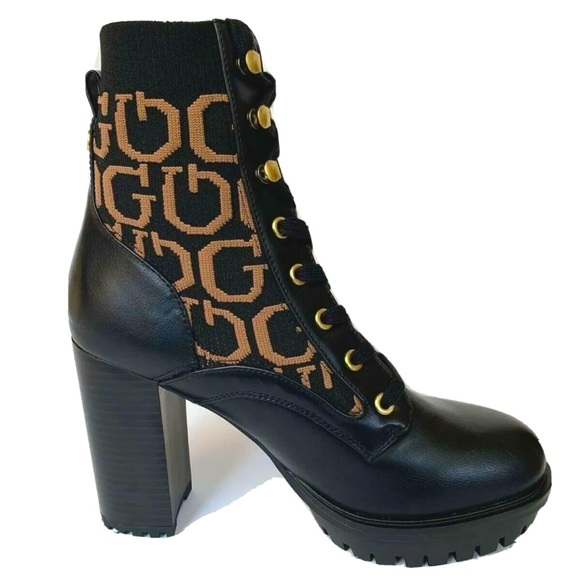 Guess | Shoes | Guess Womens Growsr Ankle Boots Knit Logo Platform ...